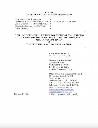 Front Page | Office of the Ohio Consumers' Counsel