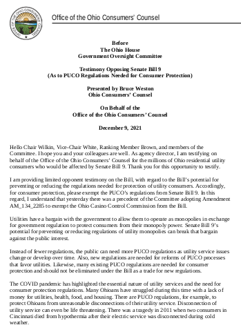 Front Page | Office of the Ohio Consumers' Counsel